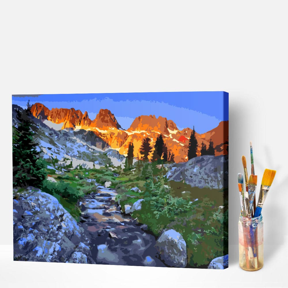 DIY Malen nach Zahlen Set für Erwachsene - Mountain View