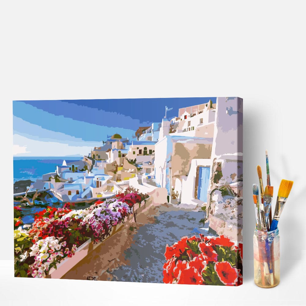 DIY Malen nach Zahlen Set für Erwachsene - Santorini