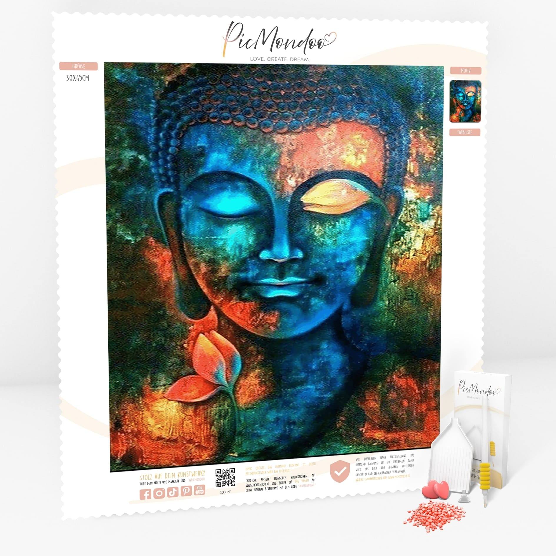 Strass Diamond Painting Buddha "Flower" - Original Picmondoo