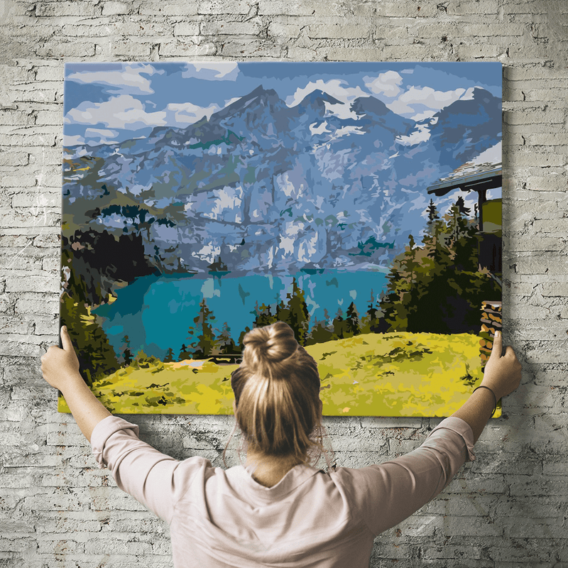 DIY Malen nach Zahlen Set für Erwachsene - Berglandschaft