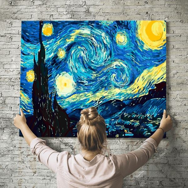 "DIY" Malen nach Zahlen Set für Erwachsene - Van Gogh "Sternennacht"